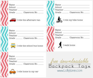 back-to-school DIY backpack tag