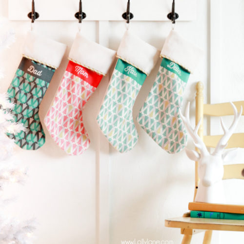 diy holiday stocking board