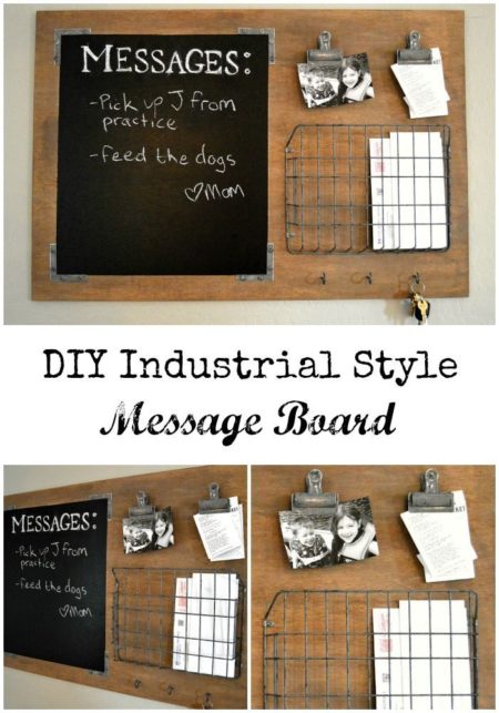 DIY Industrial style message board