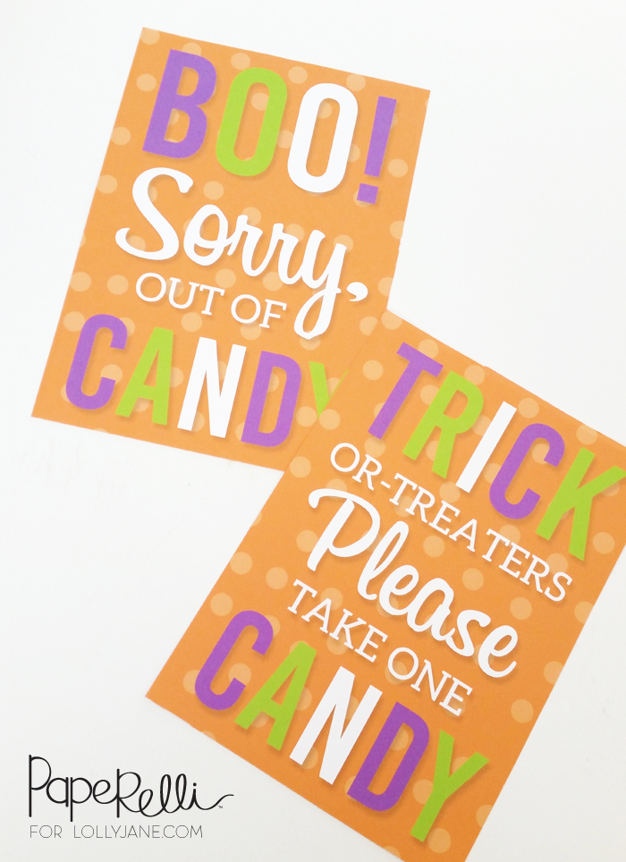 Free Printable Halloween Trick or Treat Signs