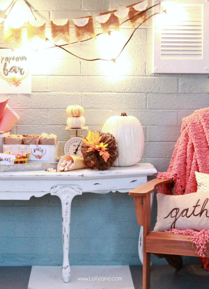 Easy Fall Popcorn Bar
