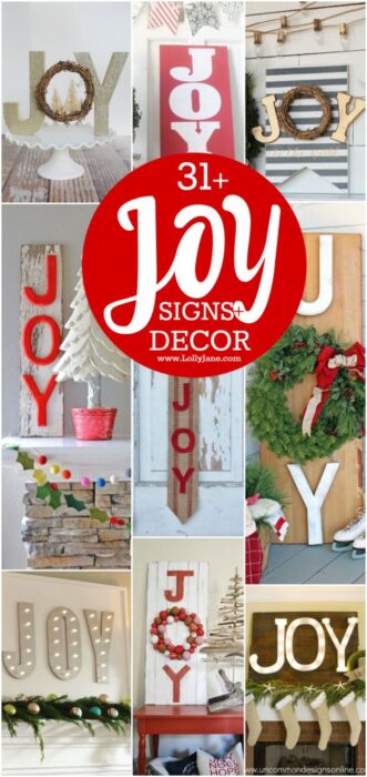 31+ JOY sign and decor ideas - Lolly Jane