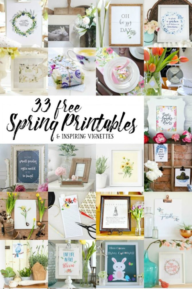 free printable spring art - Lolly Jane