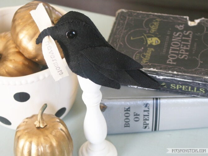 Poe-Inspired Raven Halloween Decor - Lolly Jane