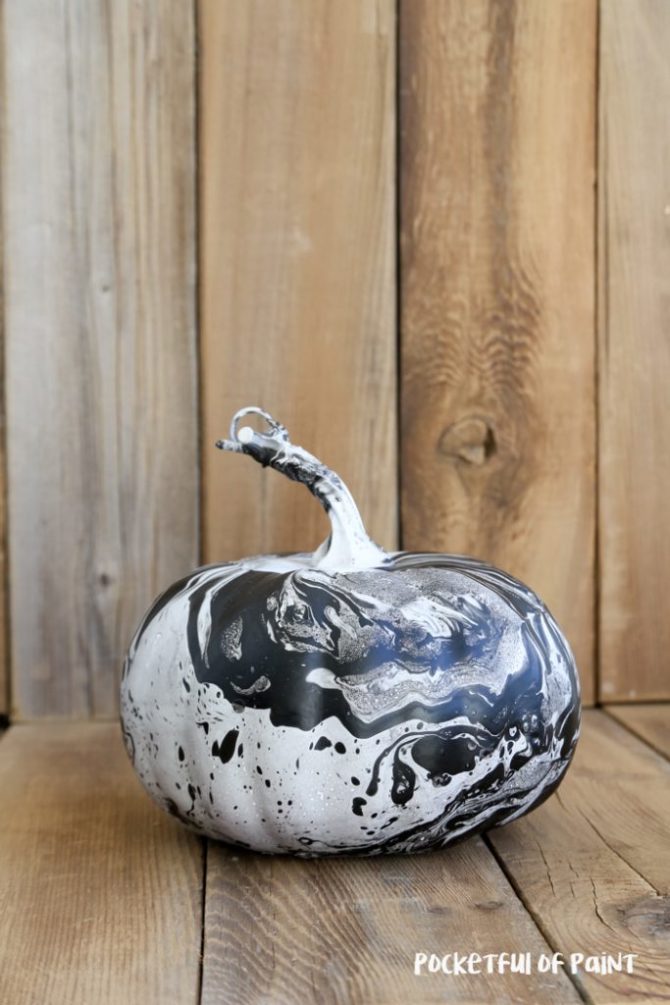 DIY Marbelized Pumpkins - Lolly Jane
