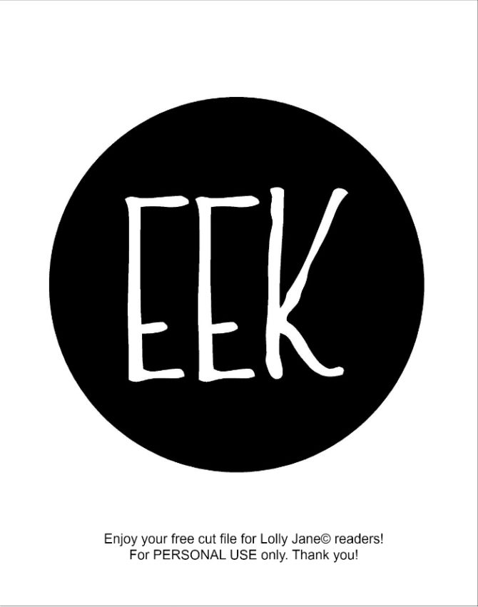 DIY Halloween "EEK" sign - Lolly Jane