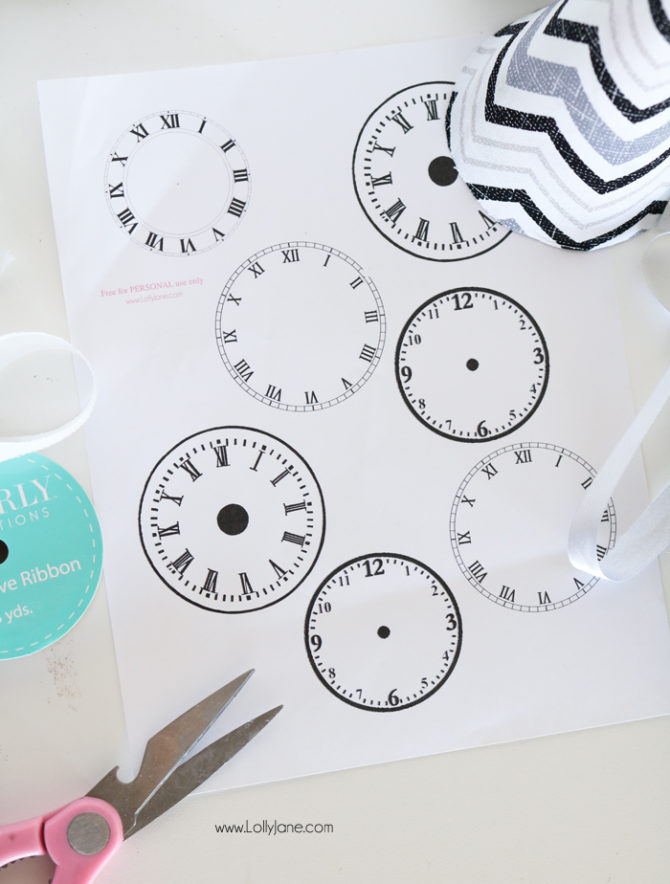NYE Party Hat tutorial with free clock printable