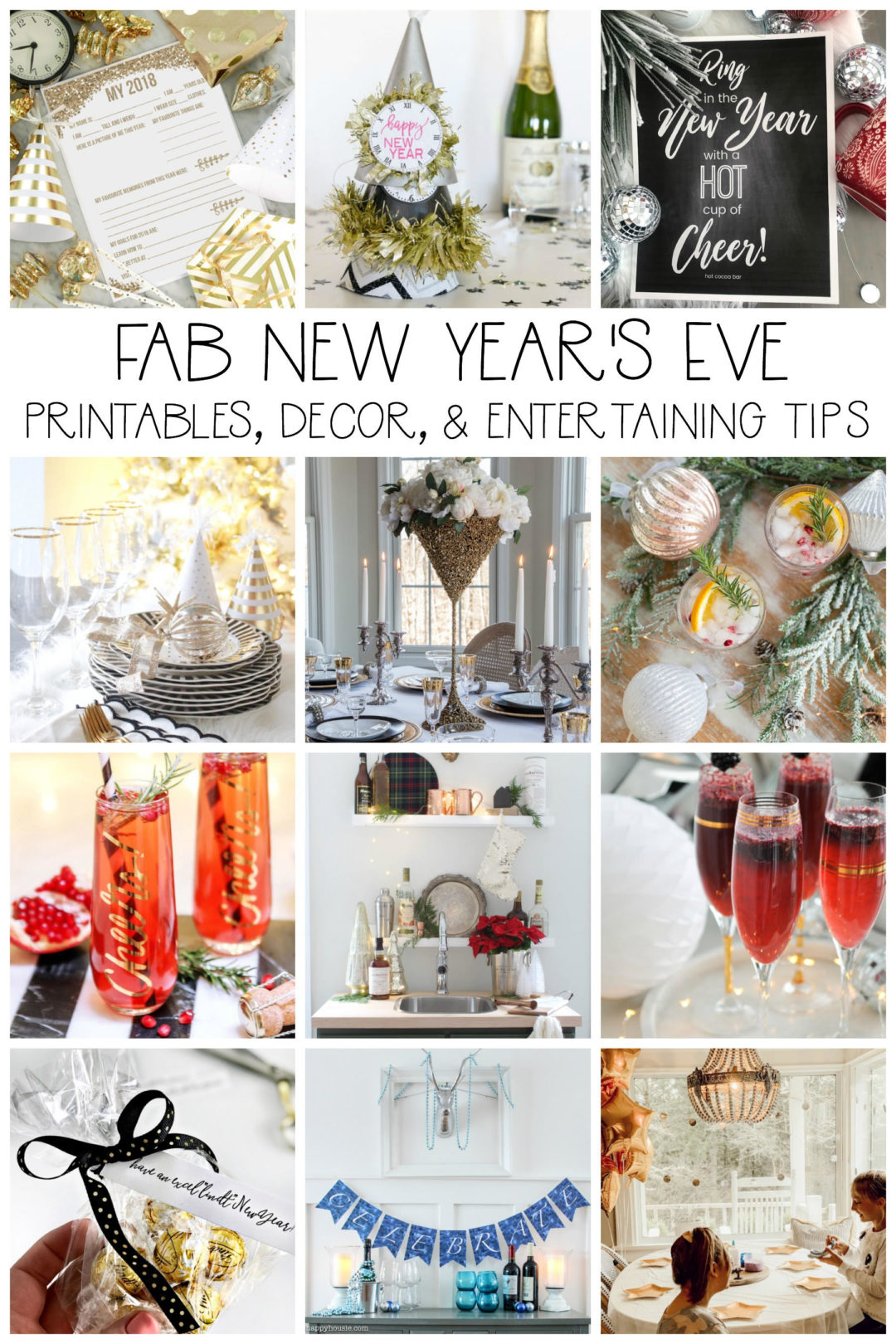 NYE Party Hat tutorial with free clock printable