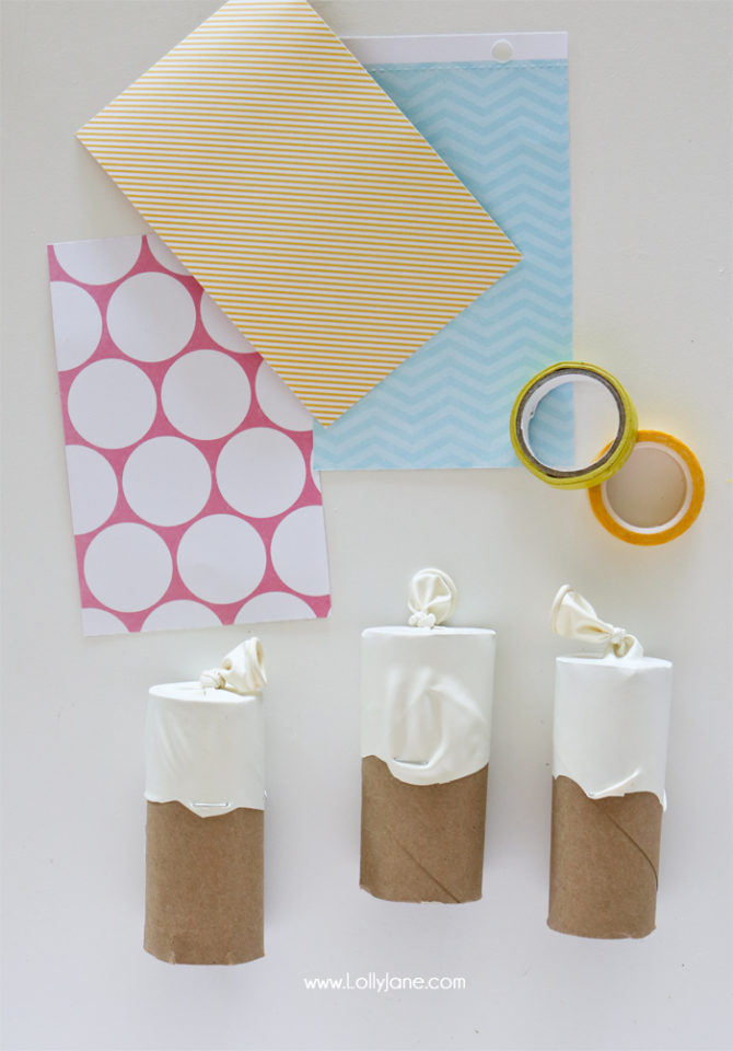 easy cute toilet paper roll party poppers tutorial