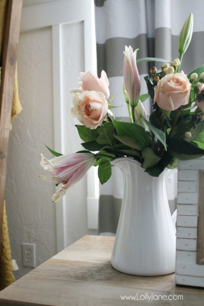 fresh farmhouse family room decor - Lolly Jane