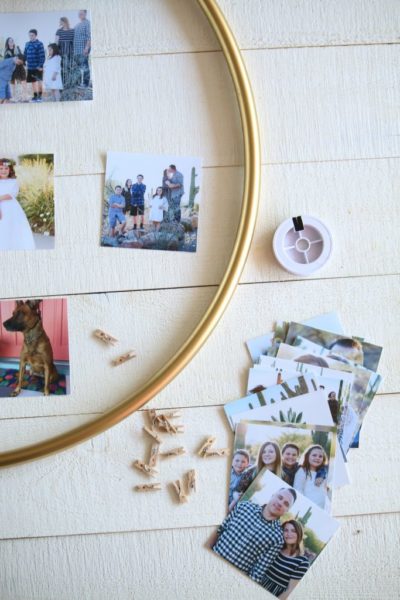 Make this Photo Display from a Hula Hoop! - Lolly Jane