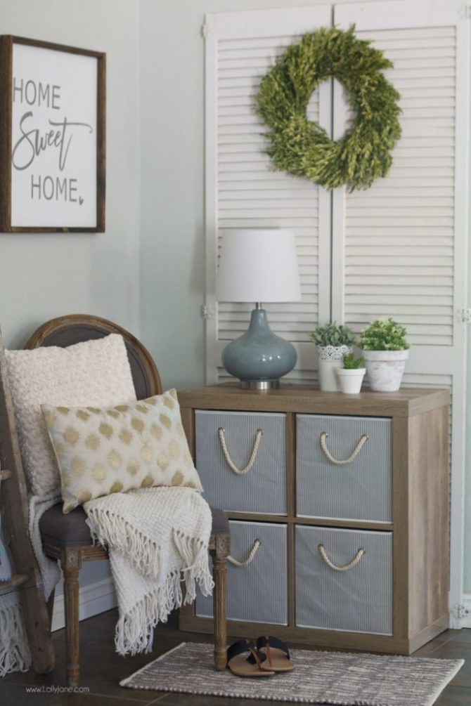 easy family room storage solution idea