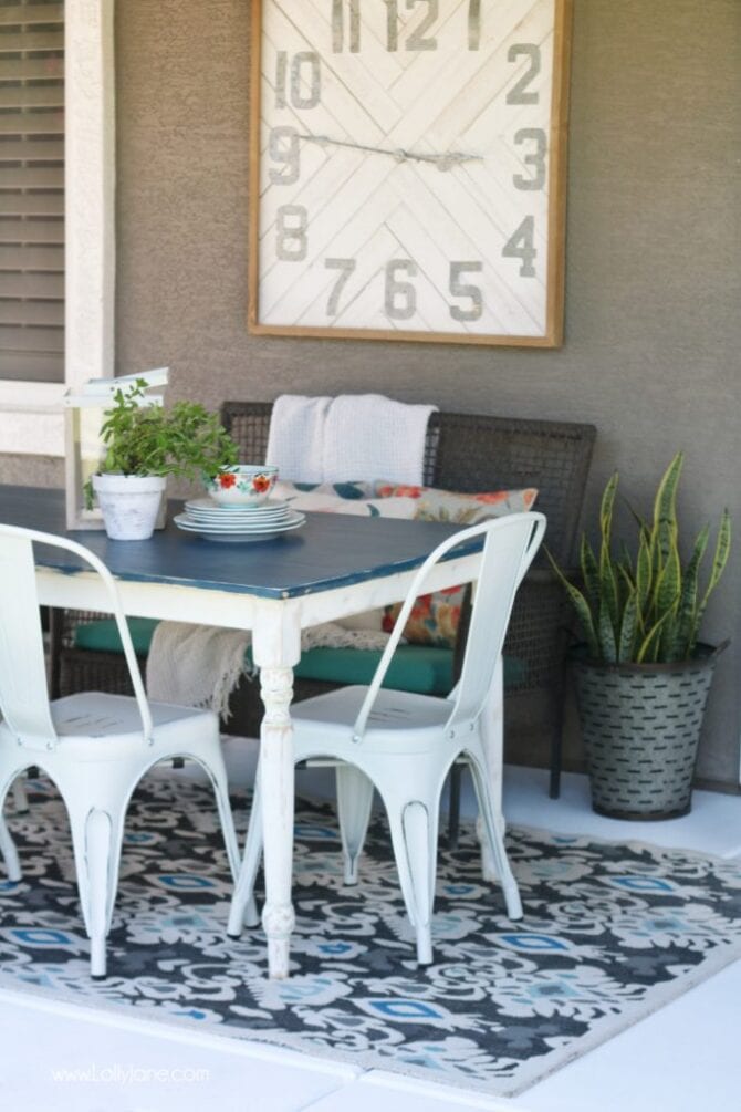 Stained Table Makeover With Tinted Wood Stain - LollyJane