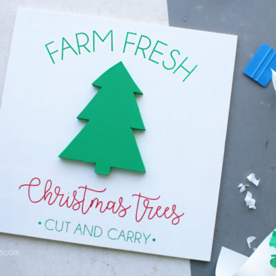 diy farm fresh Christmas trees sign - Lolly Jane