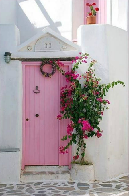 12 Painted Pink Door Ideas, so cute! - Pink Door Ideas - Lolly Jane