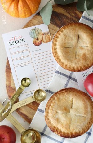 free printable fall recipe cards - Lolly Jane