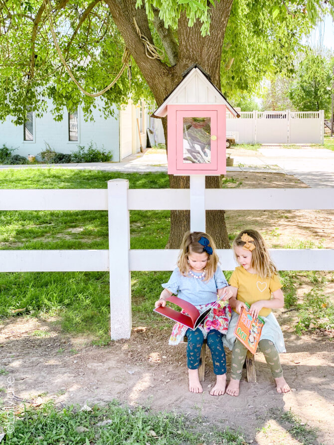Cutest Pink Little Free Library + plans! - Lolly Jane