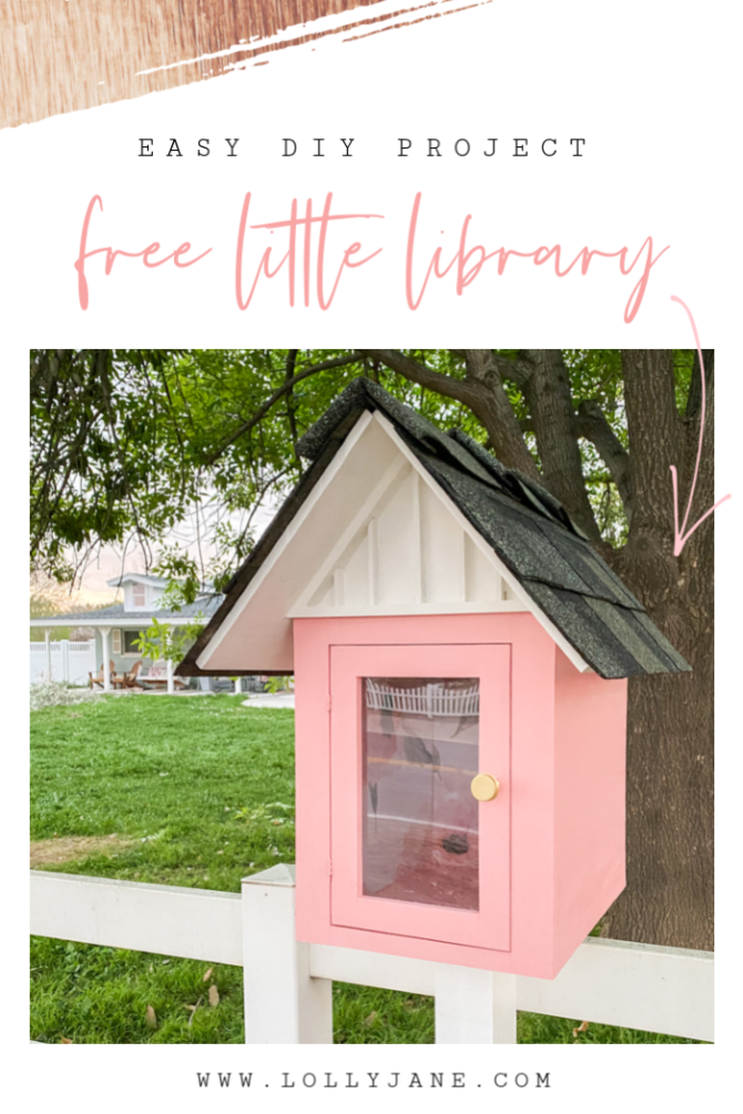 Cutest Pink Little Free Library + plans! - Lolly Jane
