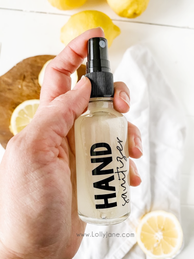 DIY: Natural Hand Sanitizer Spray Recipe - Lolly Jane