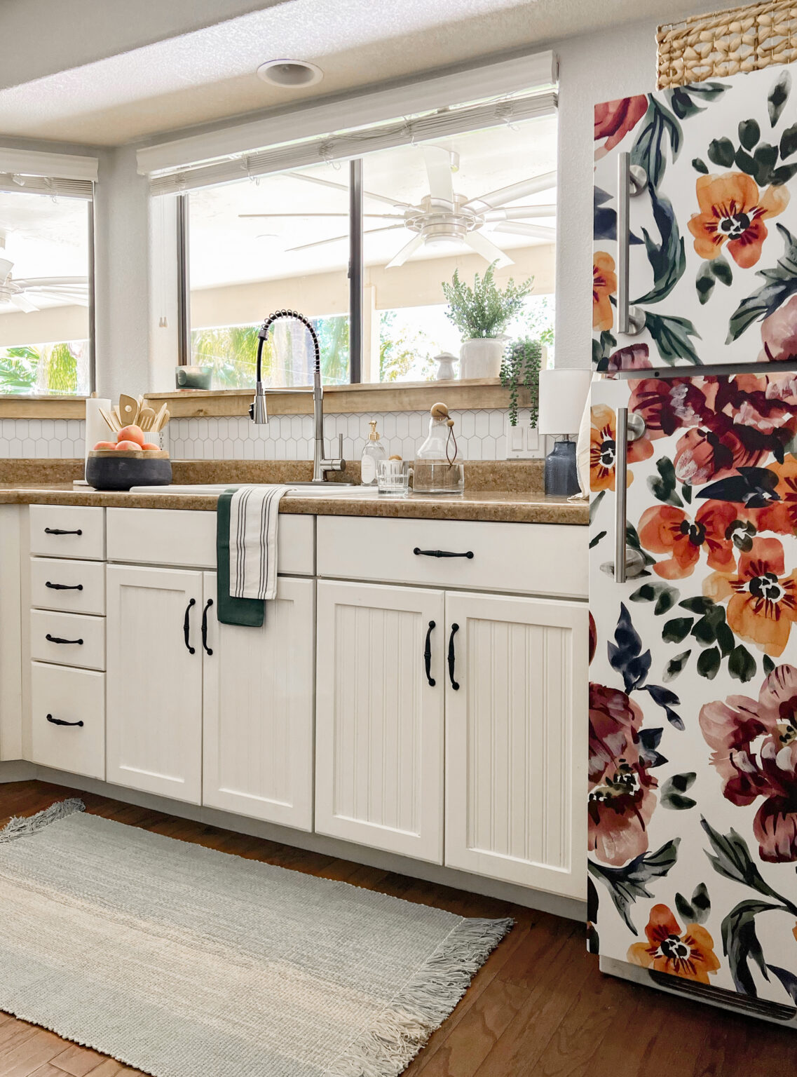 How to Wallpaper a Fridge - Lolly Jane